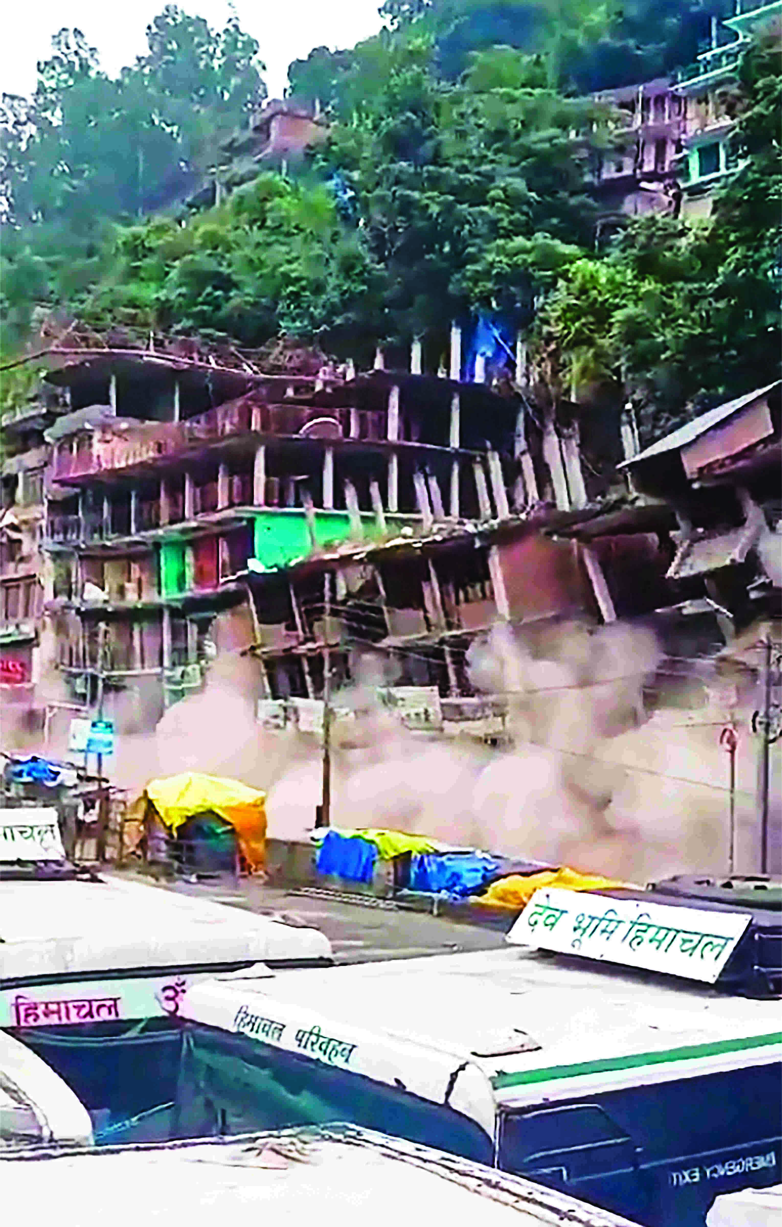Himachal rains: Buildings collapse in Kullu, hundreds stranded after landslides block highway