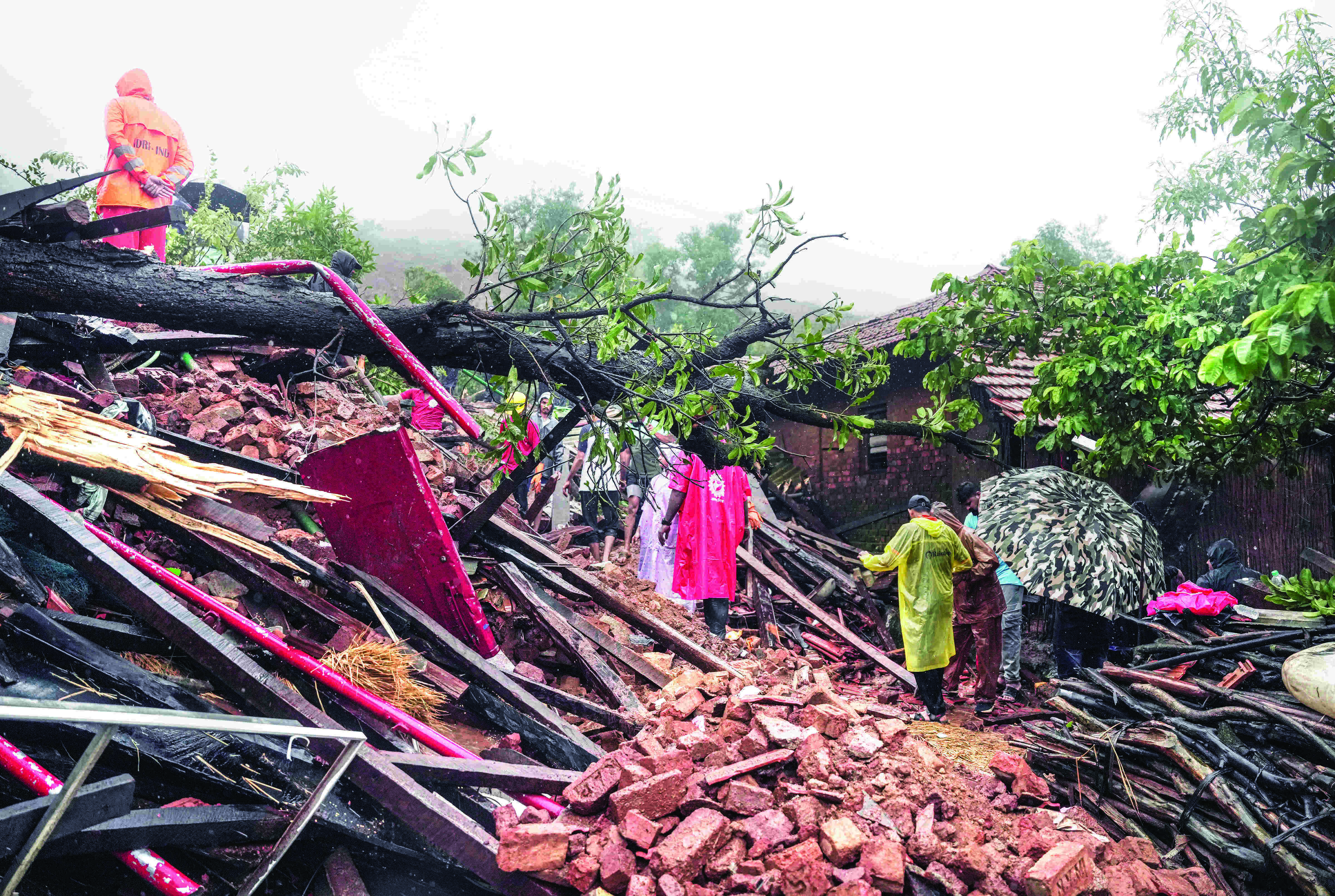 Down a slippery slope: Climate change, landslide, heavy rain push Raigad villagers to edge of ...