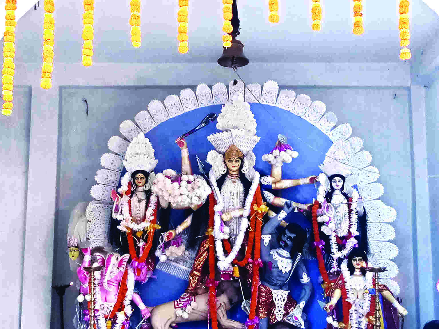 Goddess Durga welcomed with gun fire in ‘Baidul Zamindar Bari’