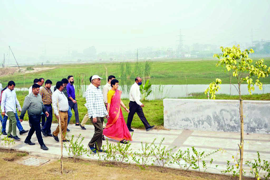 Timarpur Lake to become tourist attraction; Min Atishi inspects site