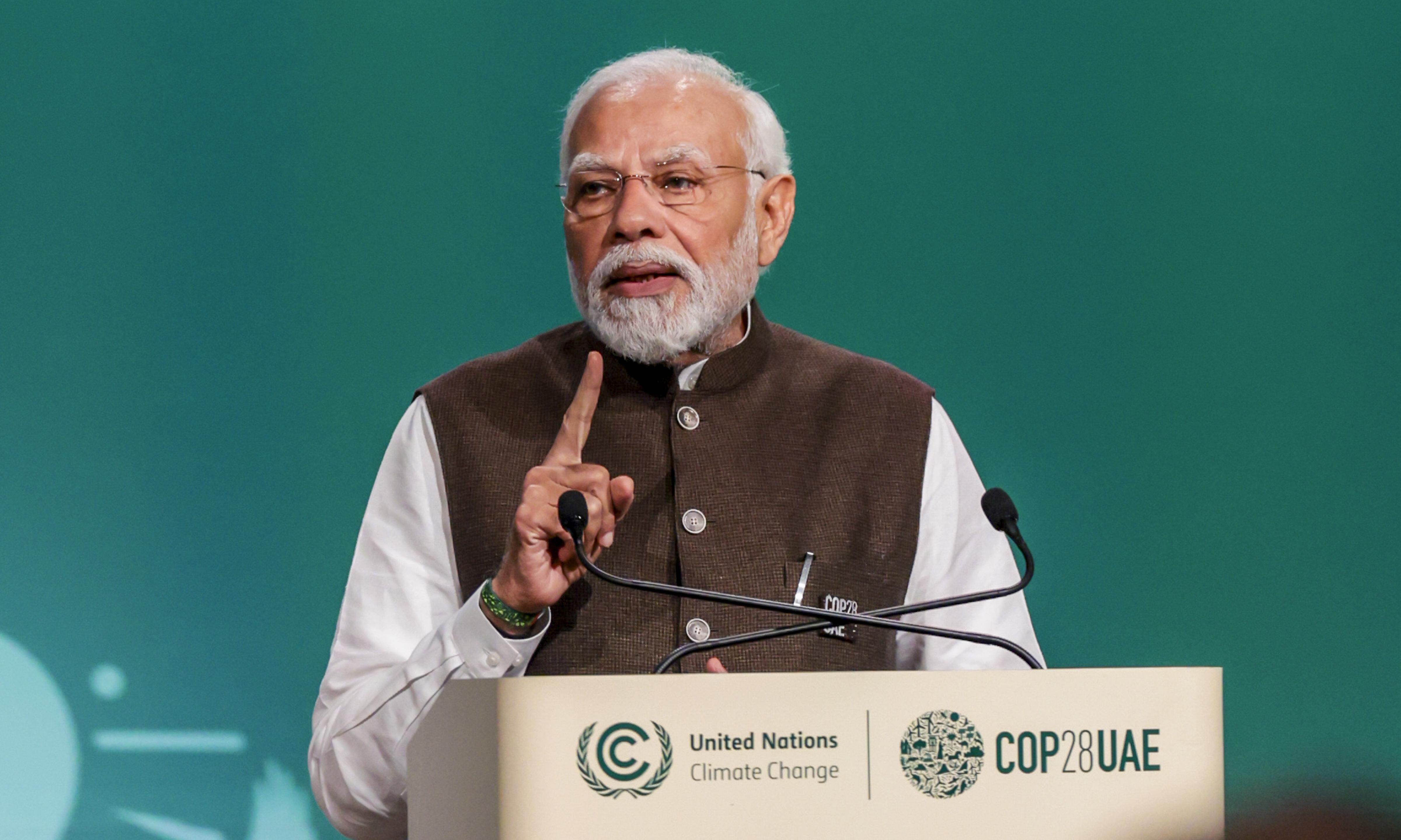 PM Modi launches Green Credit Initiative' at the UN climate talks ...