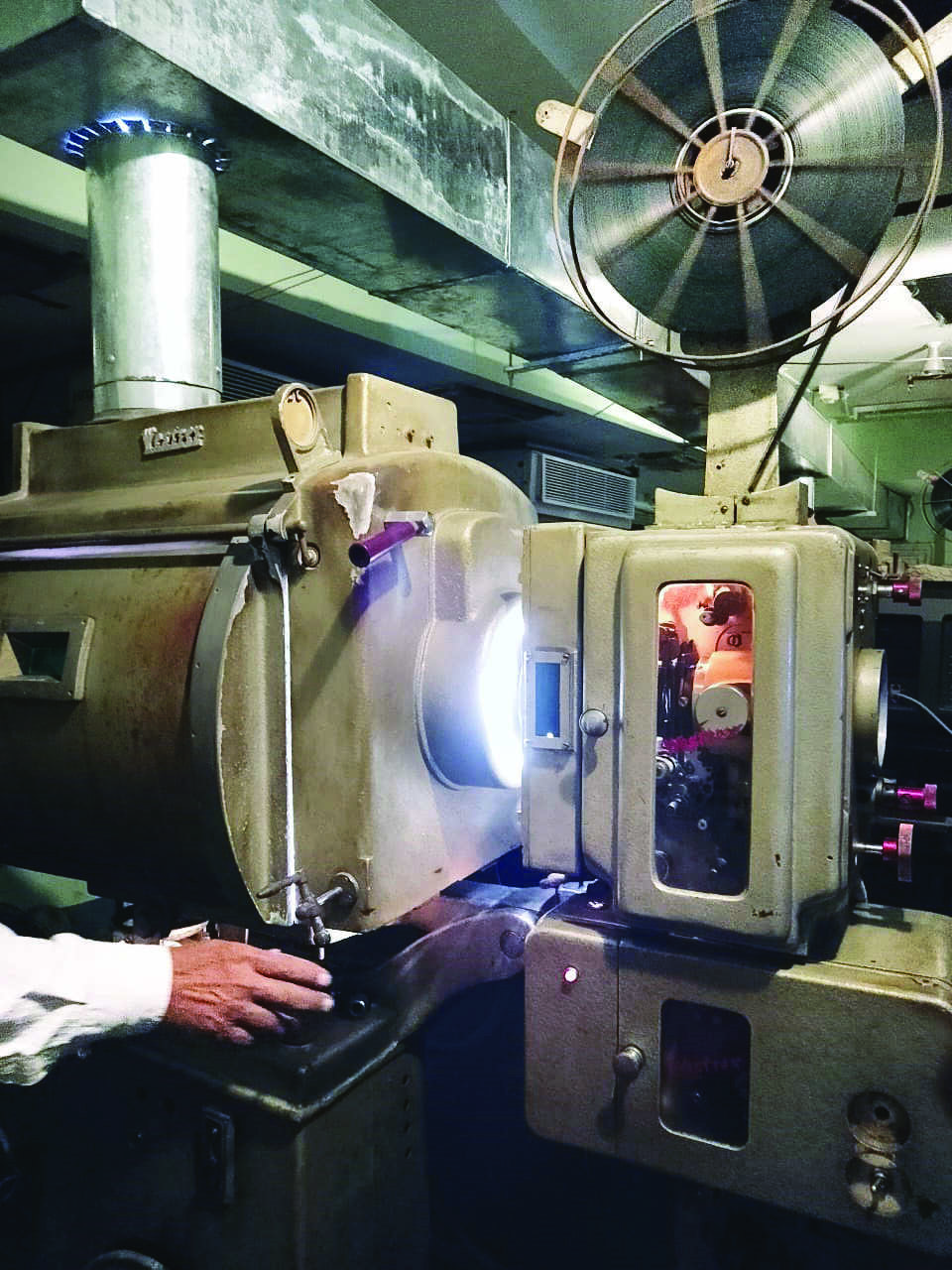 Arc-lamp 35mm projector used for film screenings