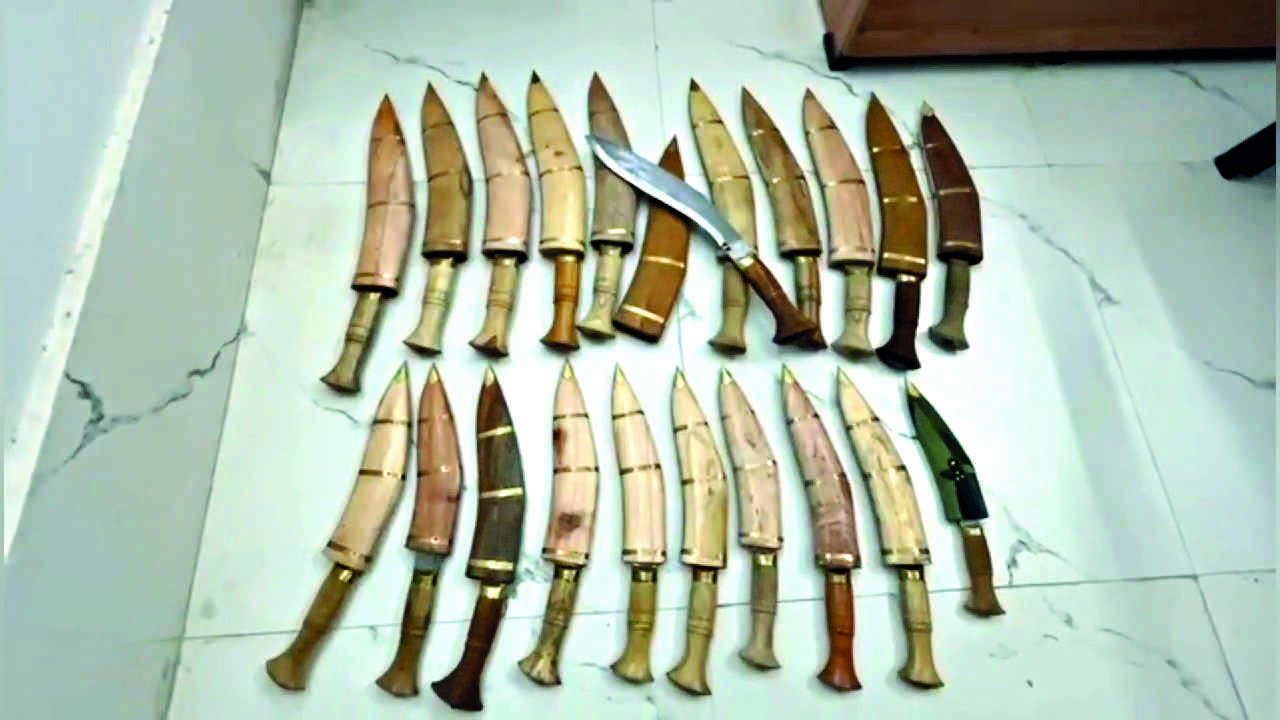 Siliguri: About 21 sharp weapons recovered ahead of LS elections