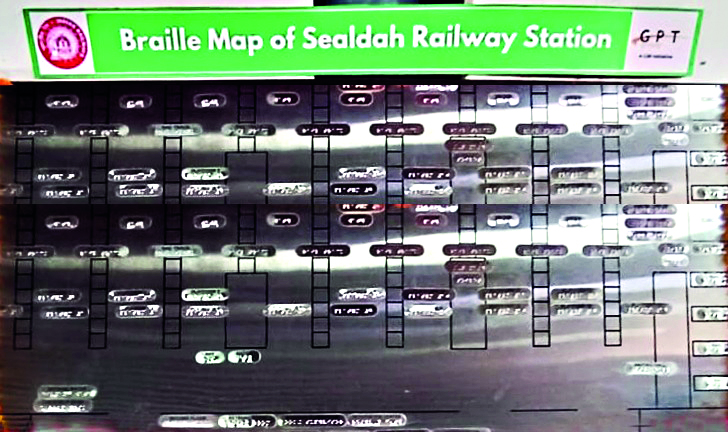 ER installs Braille navigation maps at Sealdah, Howrah & Kolkata Rly stns
