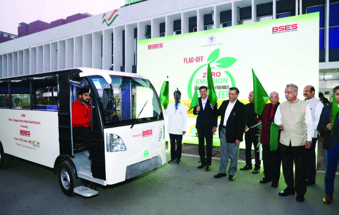 BSES partners with AIIMS to introduce e-buses for free campus shuttle ...