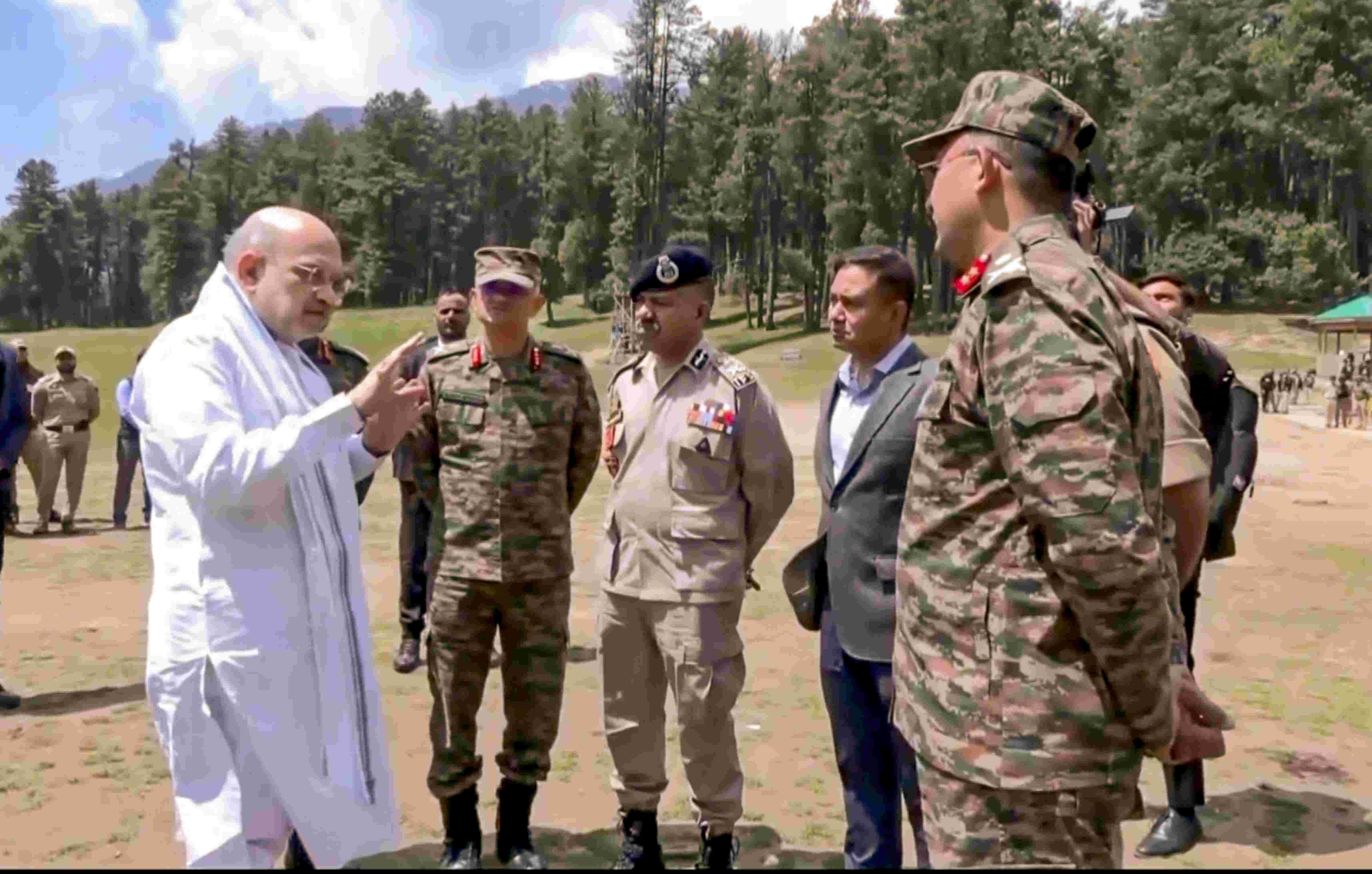 Amit Shah visits Pahalgam terror attack site
